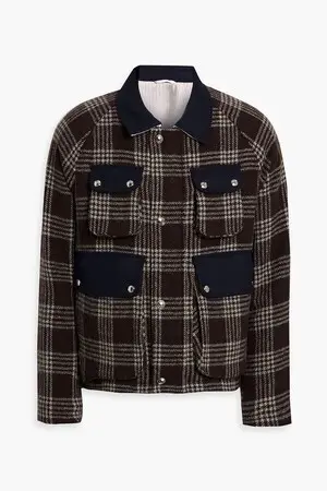 Thom Browne Checked Wooltweed Jacket - Chocolate