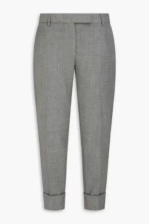 Thom Browne Cropped Grain De Poudre Wool Tapered Trousers