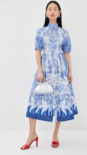 Stella Jean Printed Midi Dress