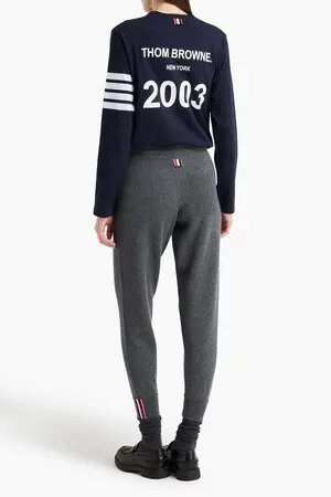 Thom Browne Cashmere Track Pants - Dark Gray