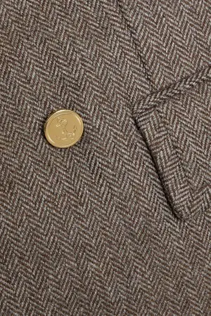 Thom Browne Double-breasted Herringbone Wool-tweed Blazer