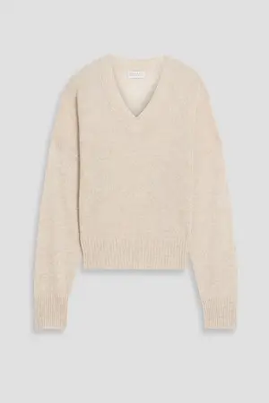 Brunello Cucinelli Metallic Crochetknit Sweater - Beige