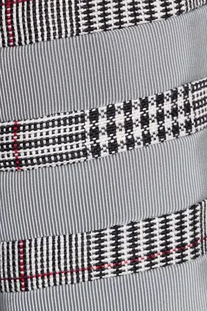 Thom Browne Prince Of Wales Checked Linen-tweed Blazer