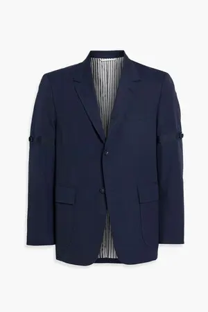Thom Browne Grosgraintrimmed Woven Blazer - Navy
