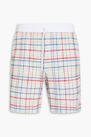 Thom Browne Gingham Cotton-blend Tweed Shorts - Red