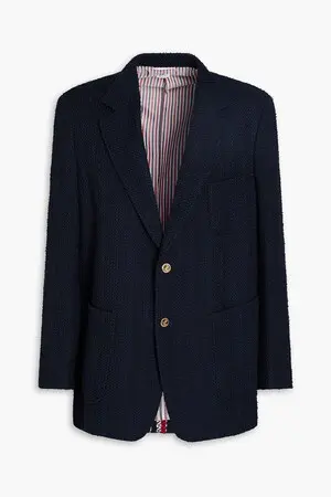 Thom Browne Cottonblend Tweed Blazer - Midnight Blue