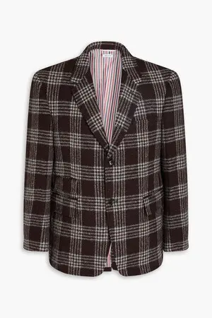 Thom Browne Checked Wooltweed Blazer - Dark Brown