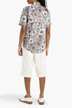 Thom Browne Floralprint Cotton Shirt