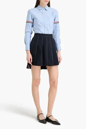 Thom Browne Pleated Wool Mini Skirt