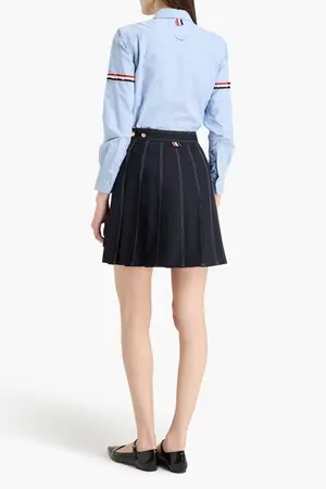 Thom Browne Pleated Wool Mini Skirt