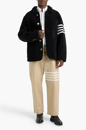 Thom Browne Striped Shearling Jacket