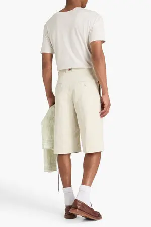 Thom Browne Cotton-gabardine Shorts - Ecru