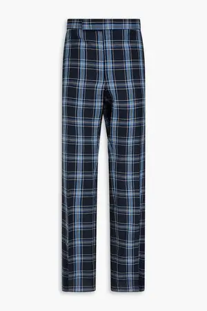 Thom Browne Checked Wool And Linen-blend Suit Pants