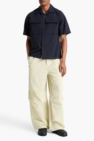 JIL SANDER Crinkled Cotton-poplin Cargo Pants