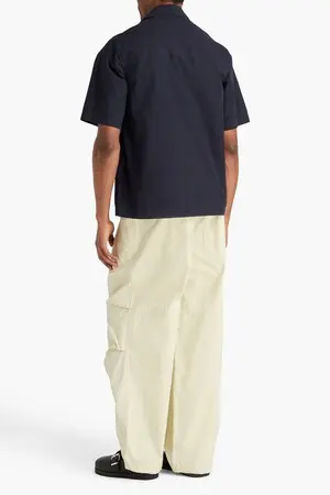 JIL SANDER Crinkled Cotton-poplin Cargo Pants