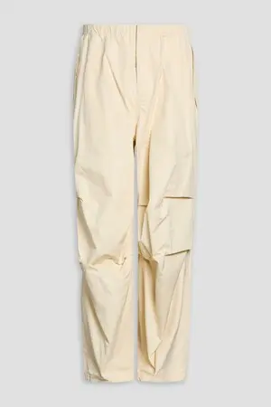 JIL SANDER Crinkled Cotton-poplin Cargo Pants - Ecru