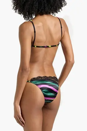 Emilio Pucci Lacetrimmed Printed Satin Briefs