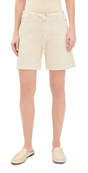 DL1961 Sienna Relaxed Low Slung Shorts - Ecru Aura