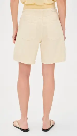 DL1961 Sienna Relaxed Denim Shorts - Ecru Aura