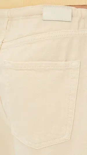 DL1961 Sienna Relaxed Denim Shorts - Ecru Aura