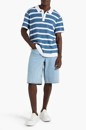 Onia Striped Cotton Polo Shirt