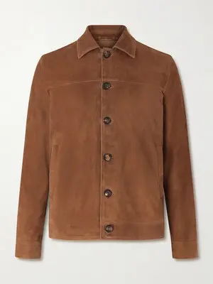 Eleventy Suede Jacket - Brown