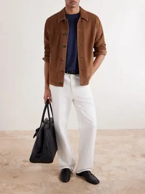 Eleventy Suede Jacket - Brown