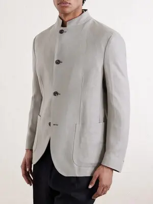 Eleventy Slim-fit Linen Blazer