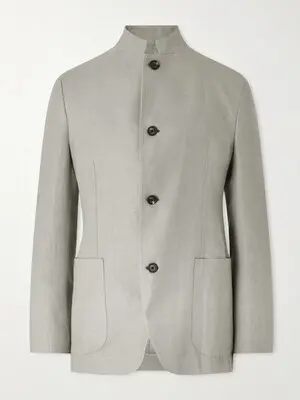 Eleventy Slim-fit Linen Blazer