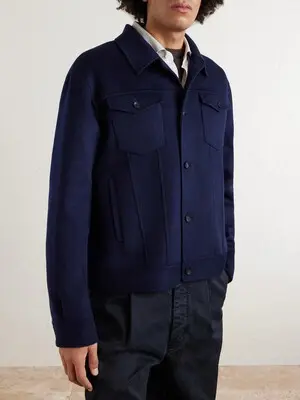 Mr P. Double-faced Wool And Cashmere-blend Trucker Jacket