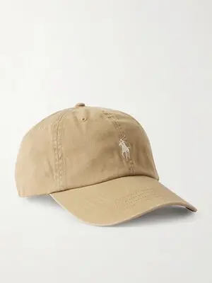 Polo Ralph Lauren Logo-embroidered Cotton-twill Baseball Cap - Neutrals