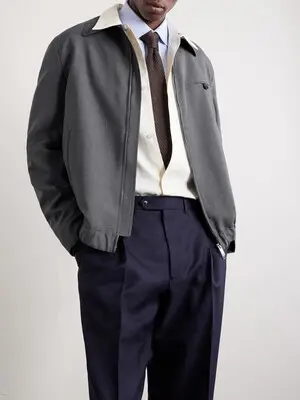 SLOWEAR Wool-canvas Blouson Jacket