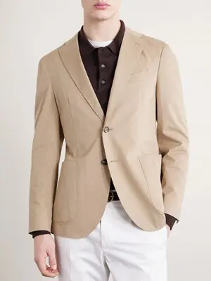SLOWEAR Cotton-blend Suit Jacket - Neutrals