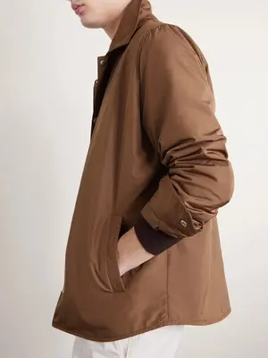 SLOWEAR Padded Shell Overshirt - Brown