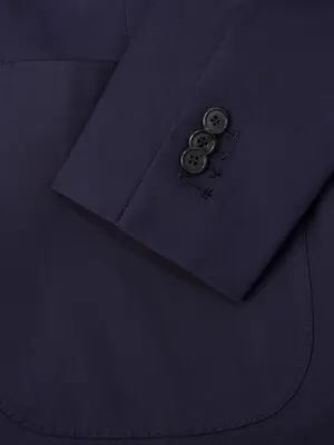 SLOWEAR Cotton-blend Suit Jacket - Blue