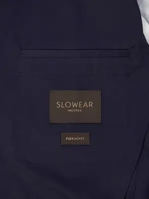SLOWEAR Cotton-blend Suit Jacket - Blue