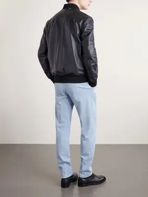 SLOWEAR Tapered Pleated Cotton-blend Gabardine Trousers - Blue
