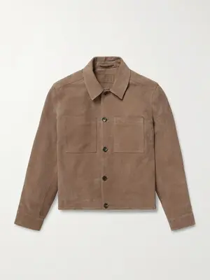 Mr P. Suede Overshirt - Brown
