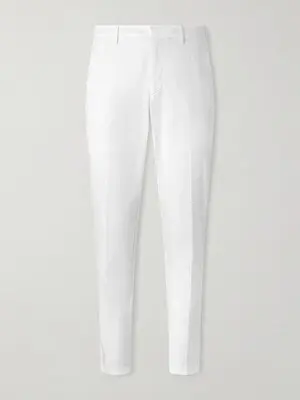 Altea Tapered Cotton-blend Gabardine Trousers - White