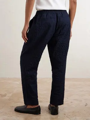 Orlebar Brown Tapered Cotton-blend Drawstring Trousers - Blue