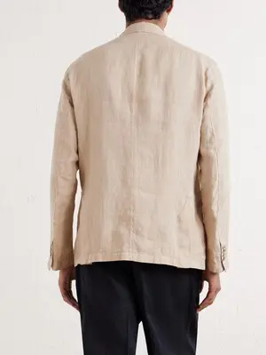 Altea Aaron Garment-dyed Linen Blazer - Neutrals