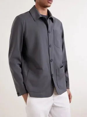 Altea Constantin Virgin Wool Overshirt - Gray