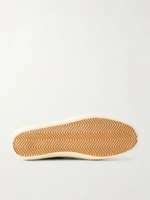 GOLDEN GOOSE Soul Star Leather-trimmed Suede Sneakers - Neutrals
