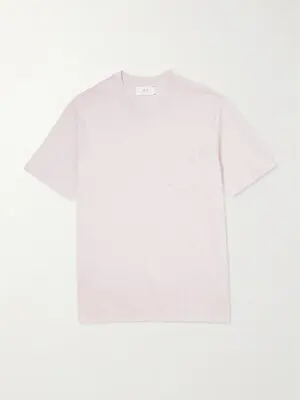 Mr P. Linen And Organic Cotton-blend T-shirt - Pink