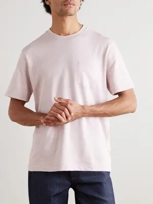 Mr P. Linen And Organic Cotton-blend T-shirt - Pink