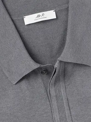 Mr P. Silk And Cotton-blend Polo Shirt