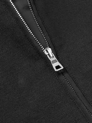 Mr P. Linen And Cotton-blend Bomber Jacket - Black