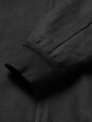Mr P. Linen And Cotton-blend Bomber Jacket - Black