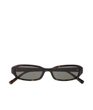 Saint Laurent Panthos Oval-frame Sunglasses - Tortoiseshell