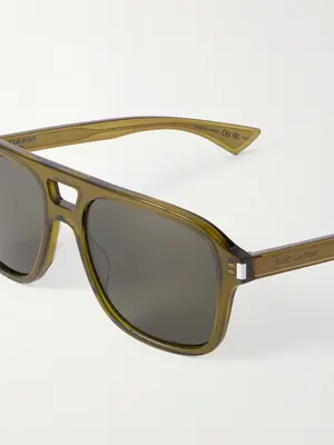 Saint Laurent Aviator-style Sunglasses - Green